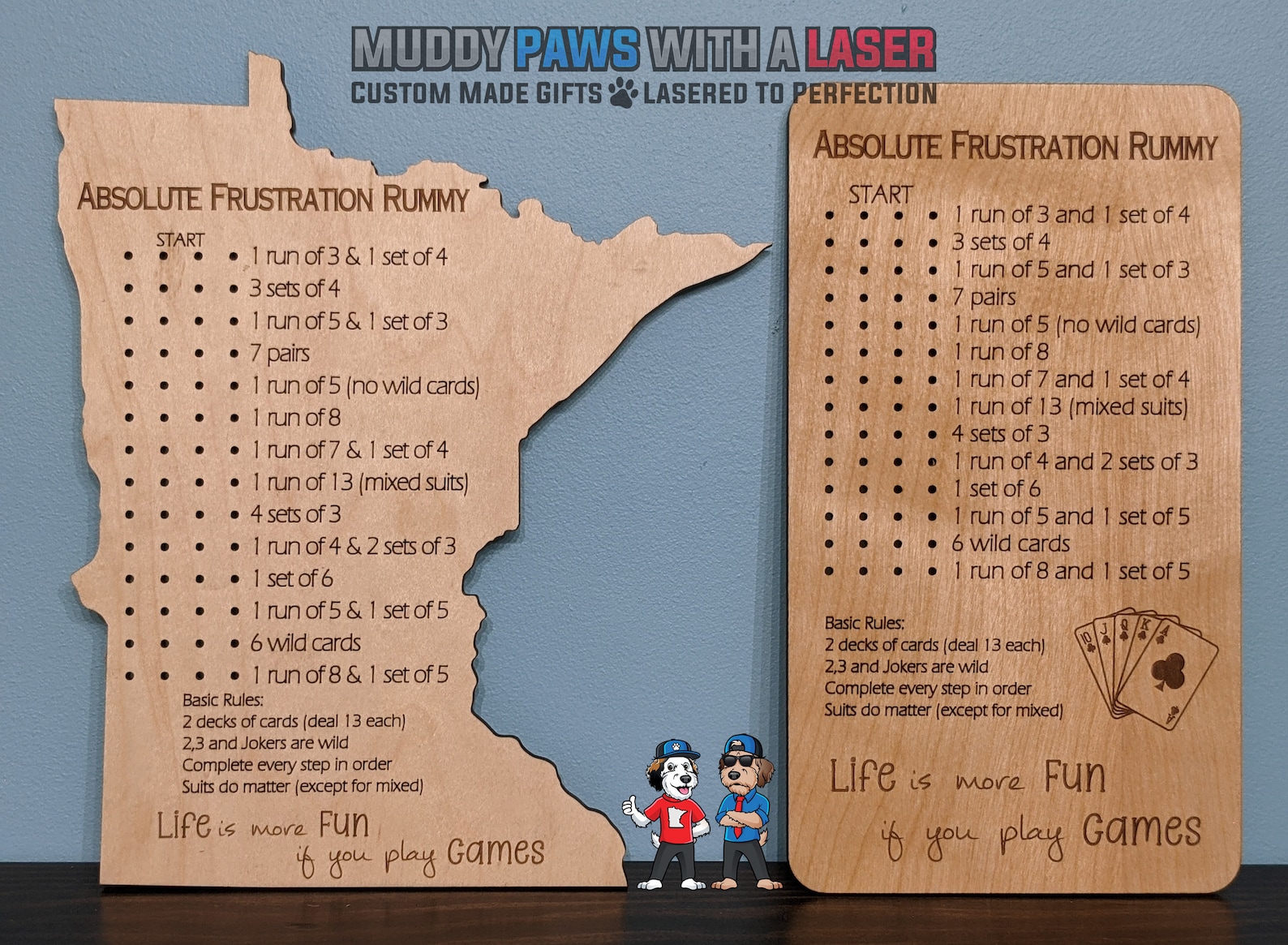 Absolute Frustration Rummy 2 to 4 Player Card Game Family - Etsy
