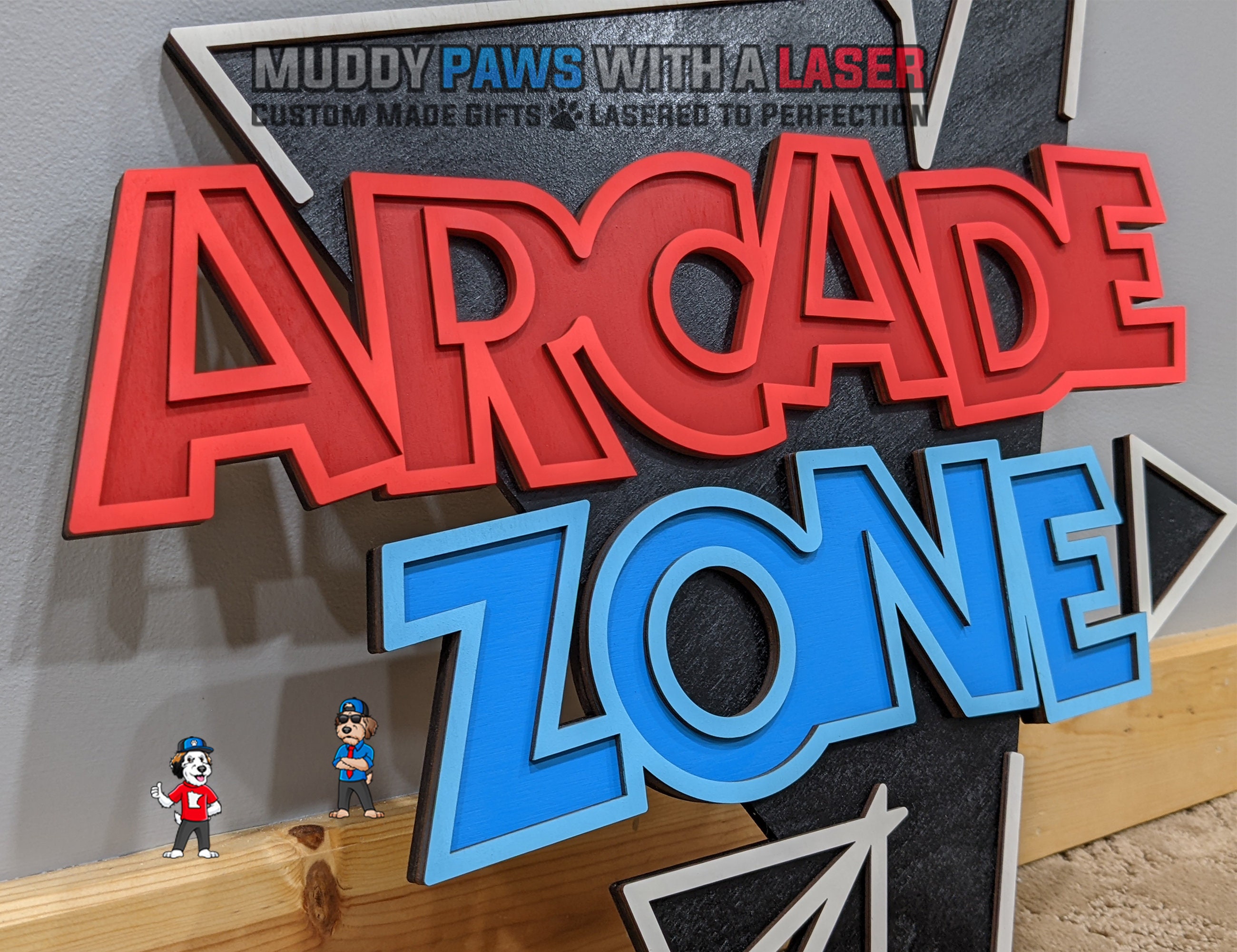 Arcade Zone Laser Engraved Handmade 3D Sign Pinball Game - Etsy