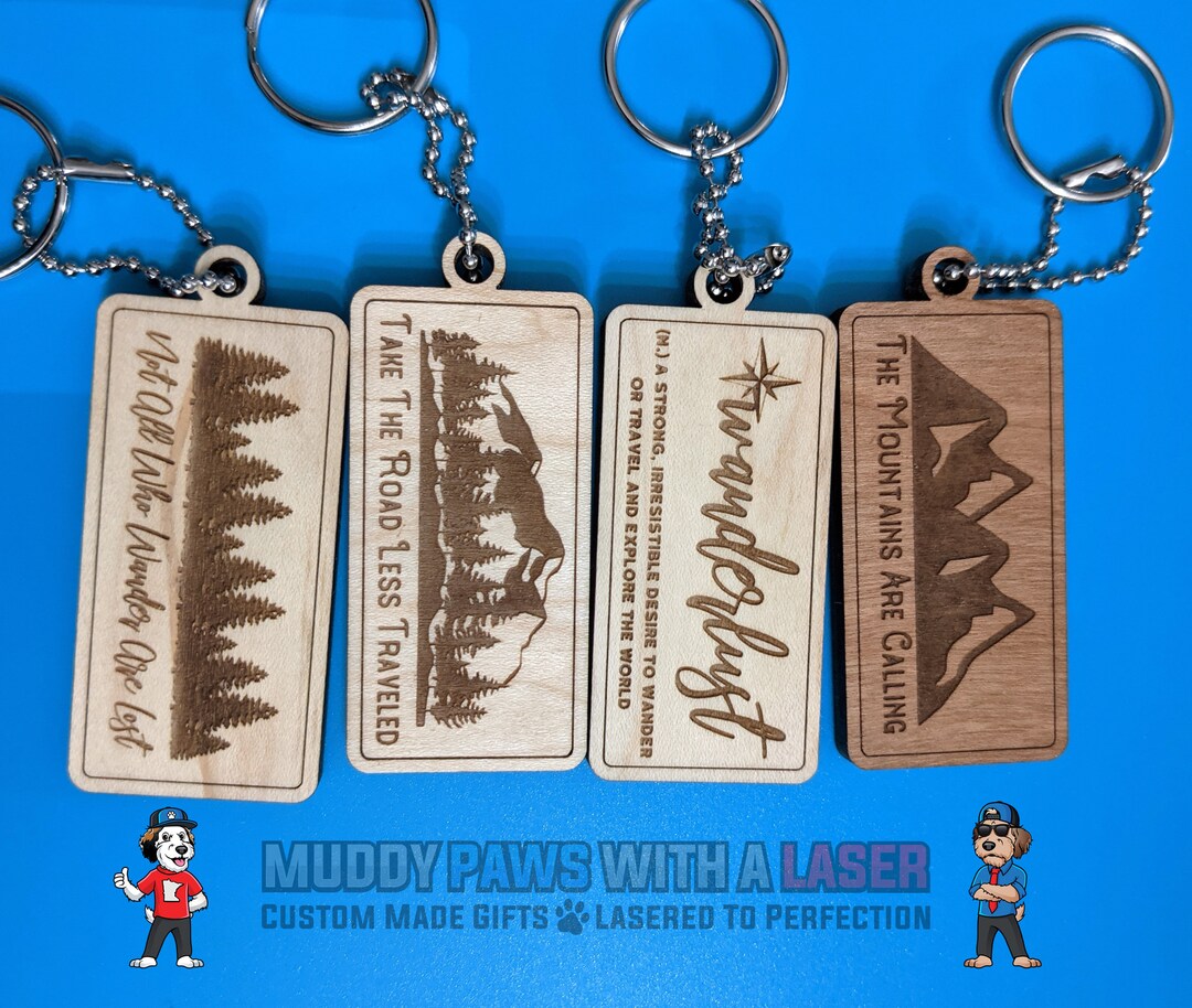 Adventure Themed Wood Keychains for the Camper, RV, Cabin, 2nd Home ...