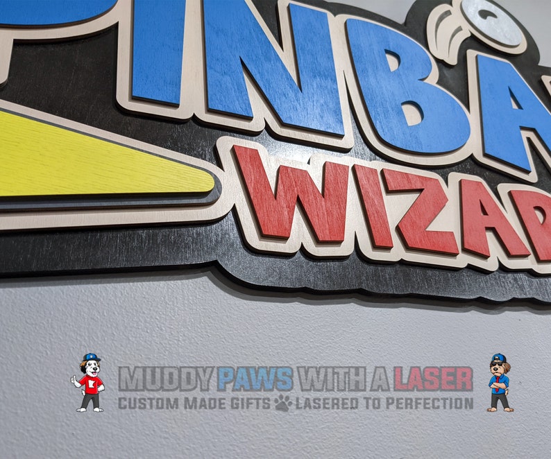 Pinball Wizard Laser Engraved 3D Wood Sign - 2 Styles - Arcade Game ...