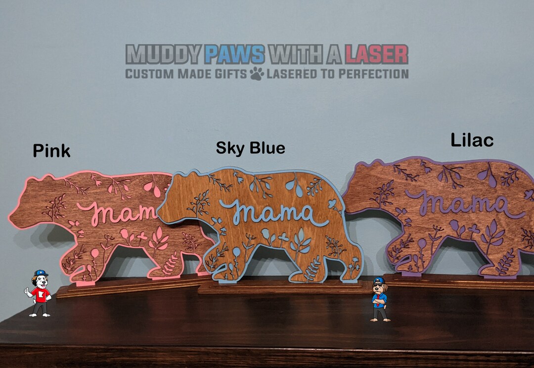 Mama Bear Wood Decor Freestanding Home Decor Farmhouse Cabin Den Living ...