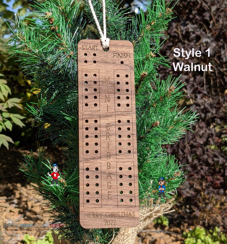 Personalized Mini Wood Cribbage Board With Pegs & Pouch - Etsy