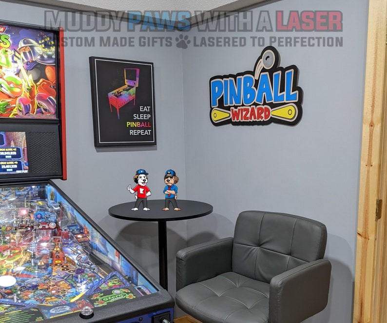 Pinball Wizard Laser Engraved 3D Wood Sign - 2 Styles - Arcade Game ...