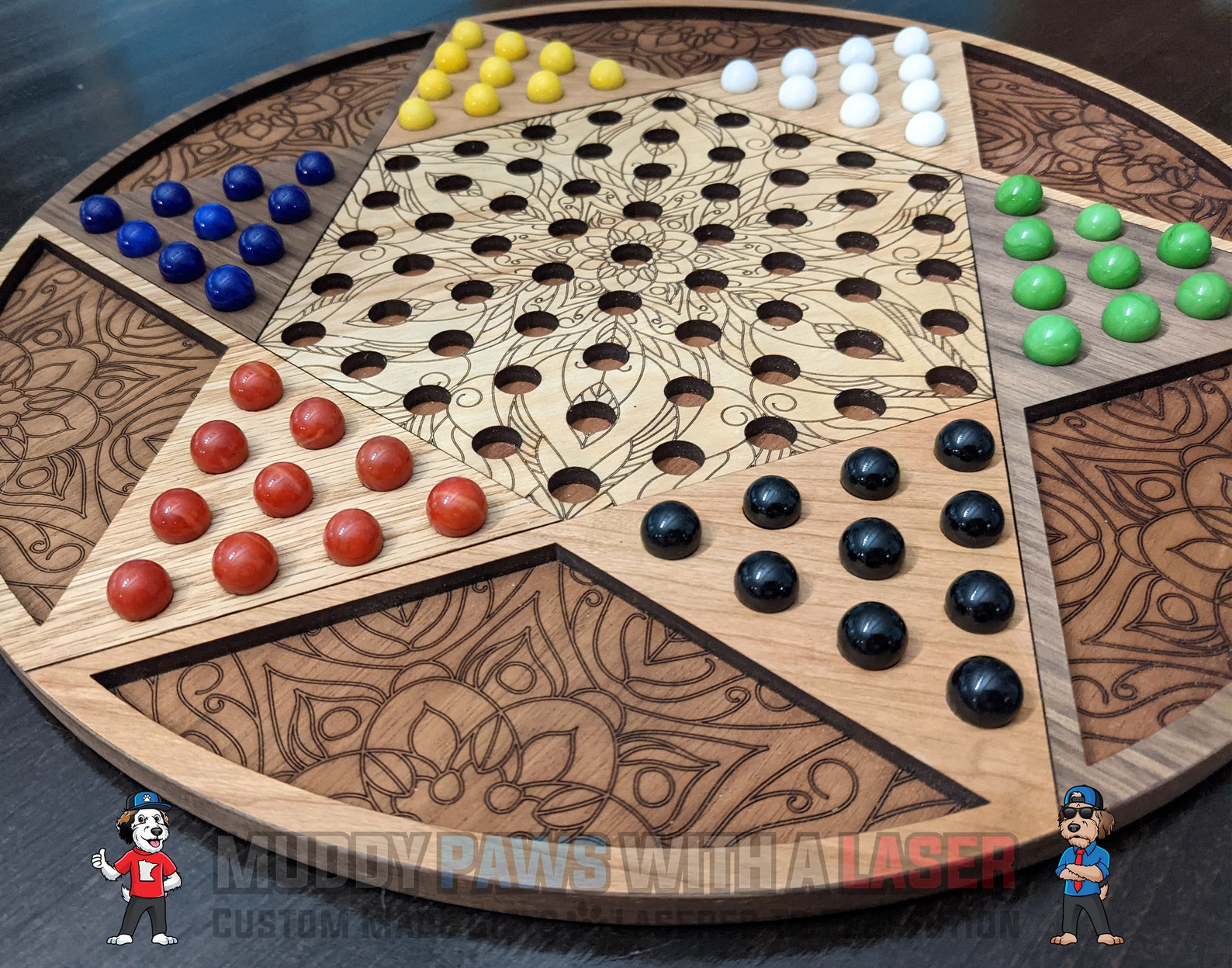 Chinese Checkers Board Family Game Night Fits Standard - Etsy