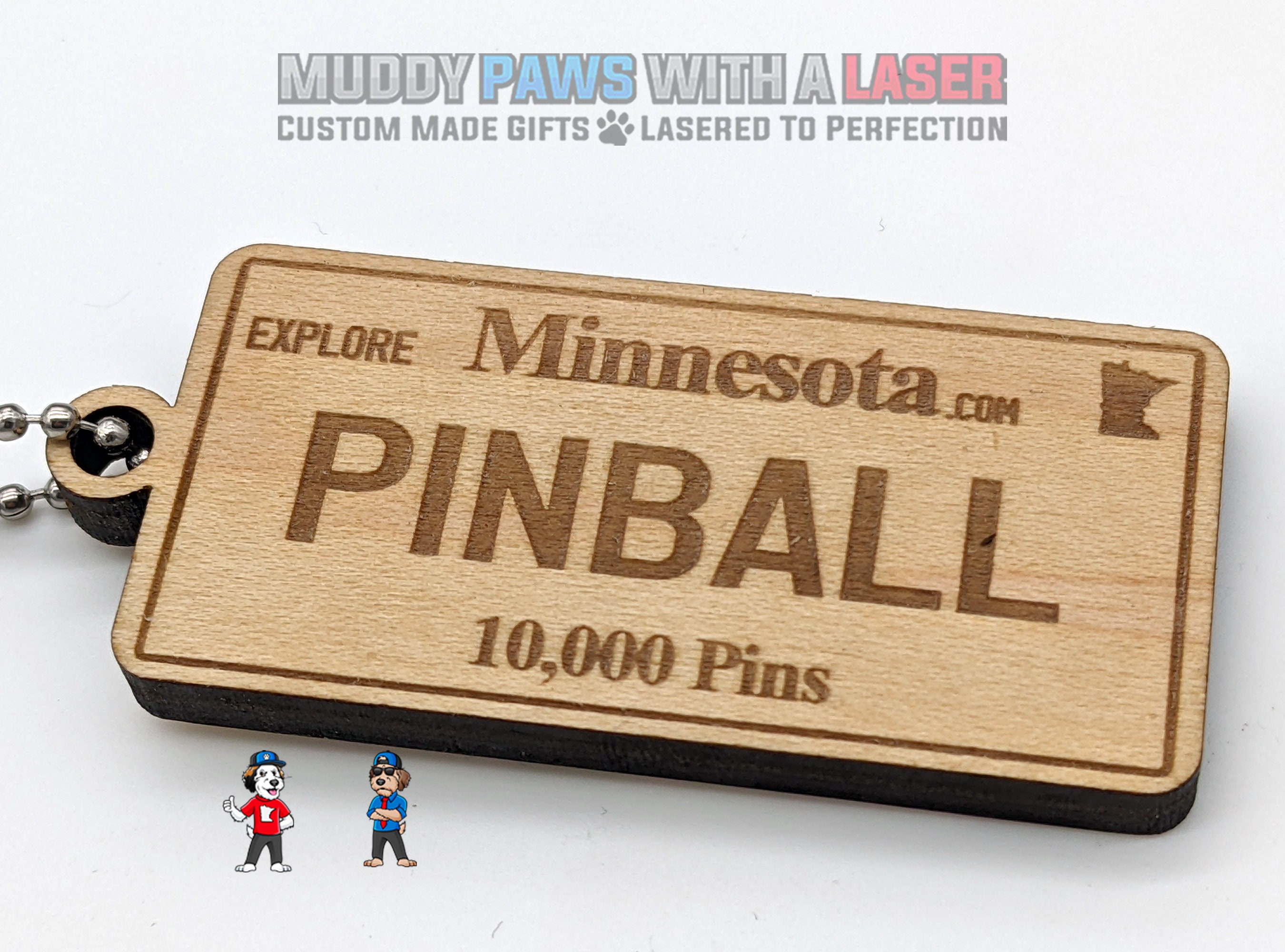 Personalized Minnesota License Plate Maple Key Chains! Land of 10,000 ...