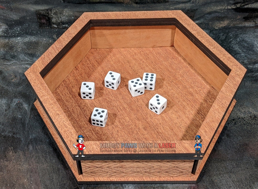 FARKLE Wood Dice Tray Custom Handmade Personalize It Dice - Etsy