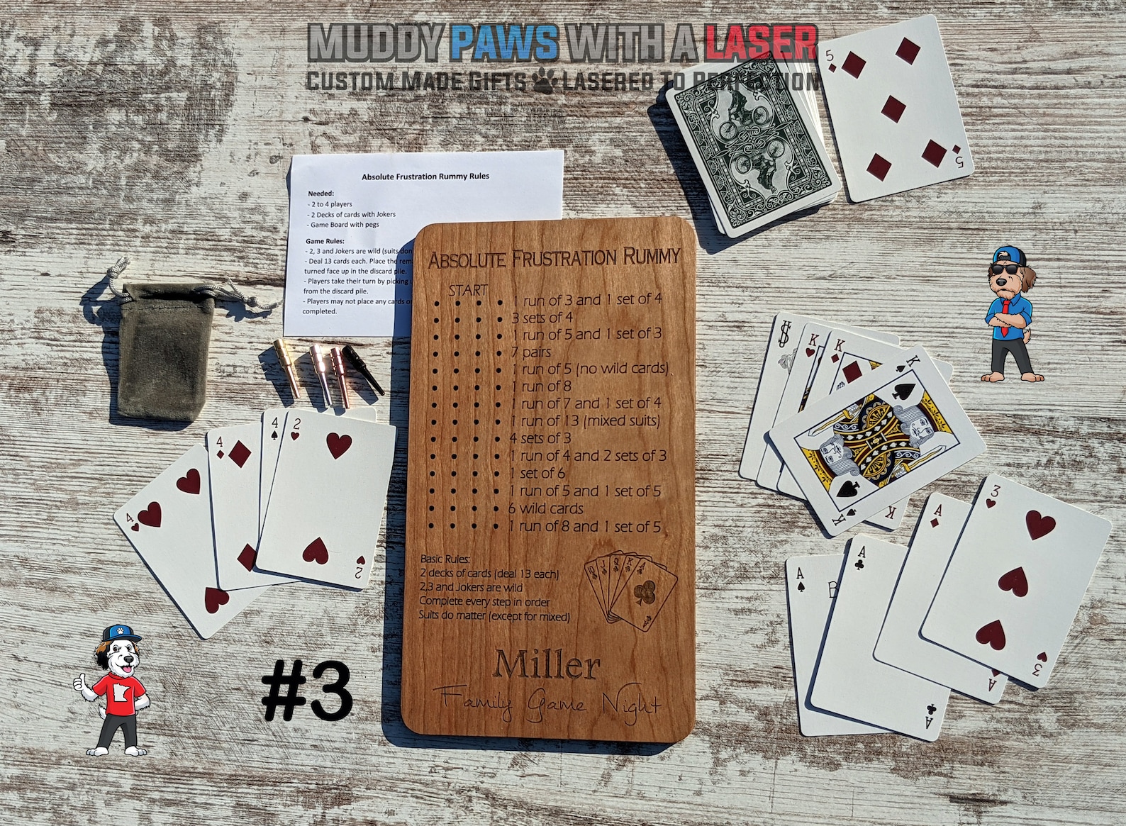 Absolute Frustration Rummy 2 to 4 Player Card Game Family - Etsy