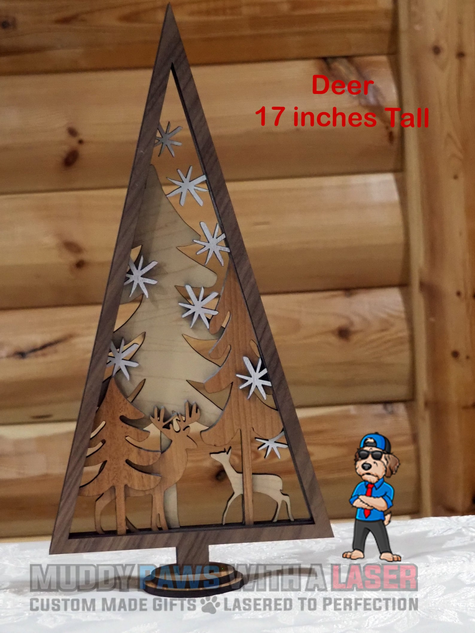 Winter Wonderland Woodland Creatures Gnome Fox Deer & Bear | Etsy