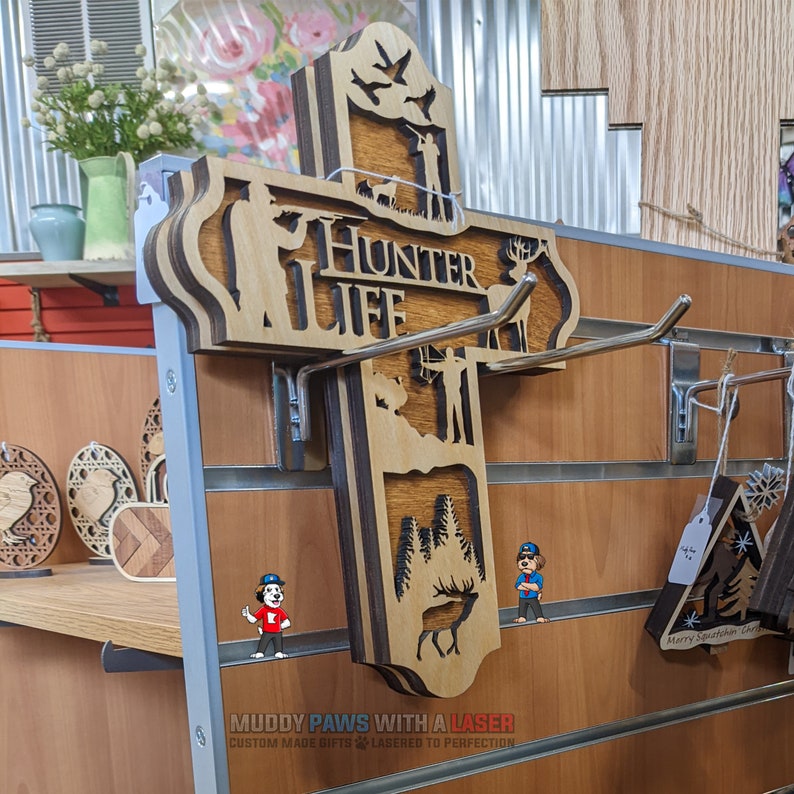 3D Wooden Cross Hunter Life or Firefighter Memorial - Etsy