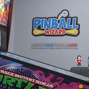 Pinball Wizard Laser Engraved 3D Wood Sign - 2 Styles - Arcade Game ...