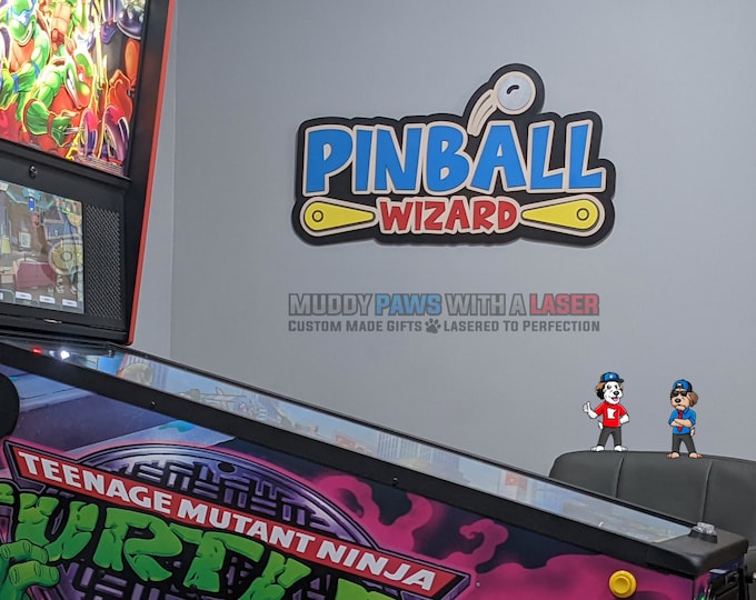 Pinball Wizard Laser Engraved 3D Wood Sign - 2 Styles - Arcade Game ...
