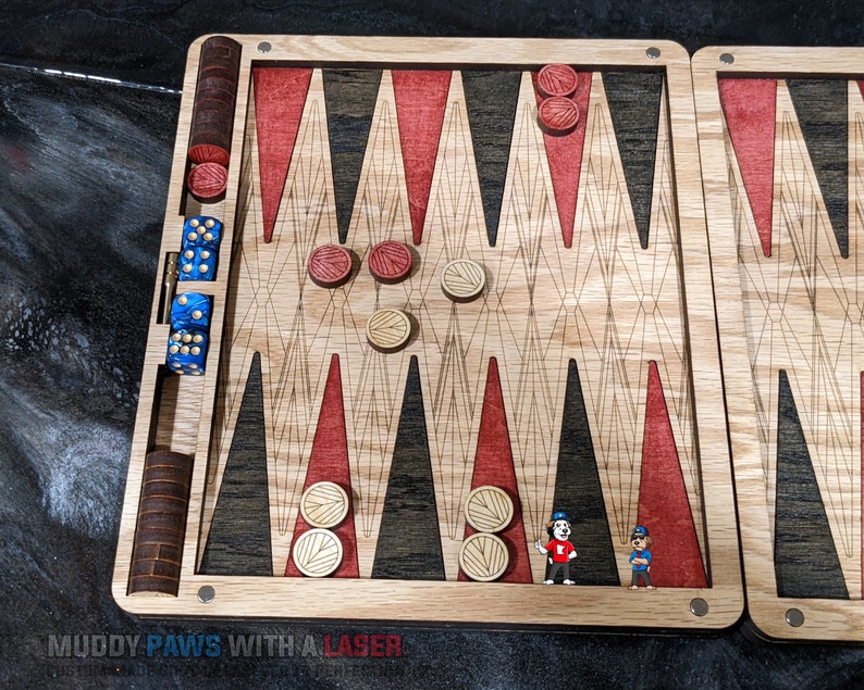 Personalized Heirloom 2 Player Backgammon Board Game 30 - Etsy