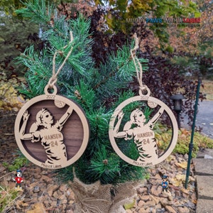 Personalized Wood Volleyball Player Christmas Tree Ornament - Junior ...