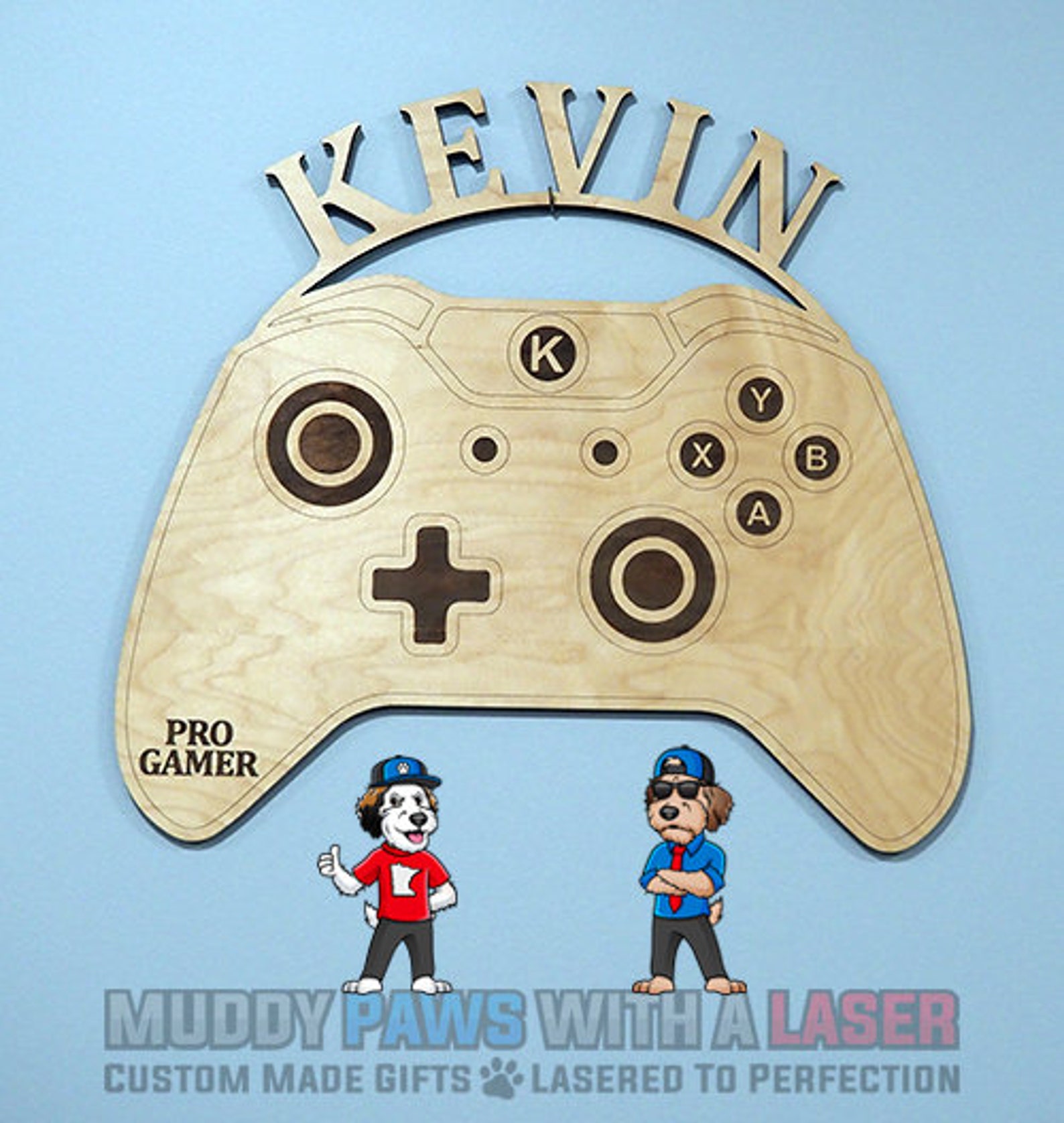 Personalized Pro Gamer Controller Wall Sign Den Bedroom - Etsy