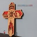 3D Wooden Cross Hunter Life or Firefighter Memorial Faith Christian ...