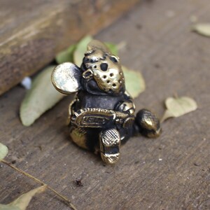 Miniature figure Jason Mouse collectible Thimble brass Bronze | Etsy