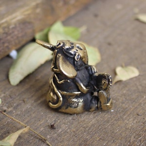 Miniature figure Jason Mouse collectible Thimble brass Bronze | Etsy