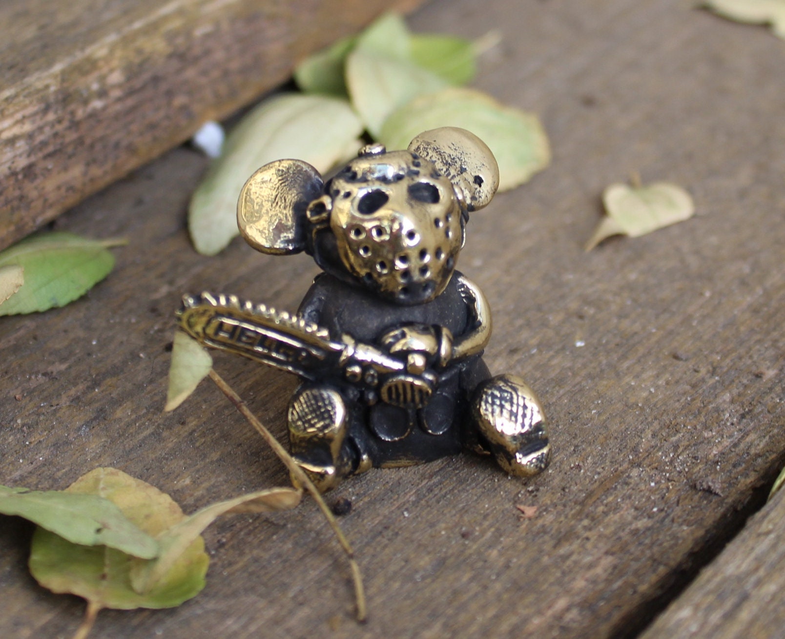 Miniature figure Jason Mouse collectible Thimble brass Bronze | Etsy