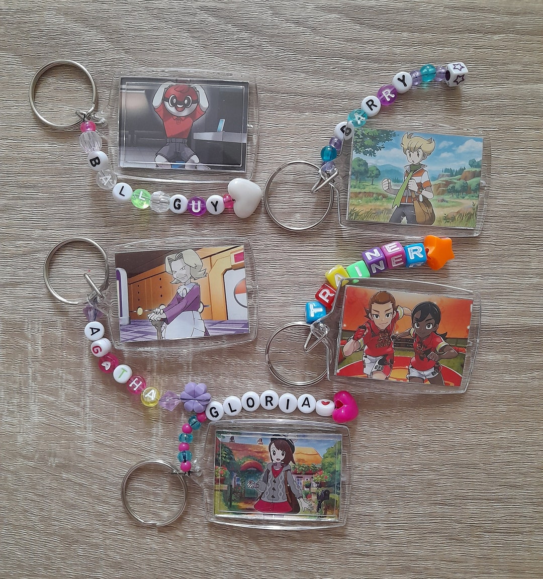 Pokémon Trainer Rectangular Keyring Pokemon Keychain Charm OOAK ...