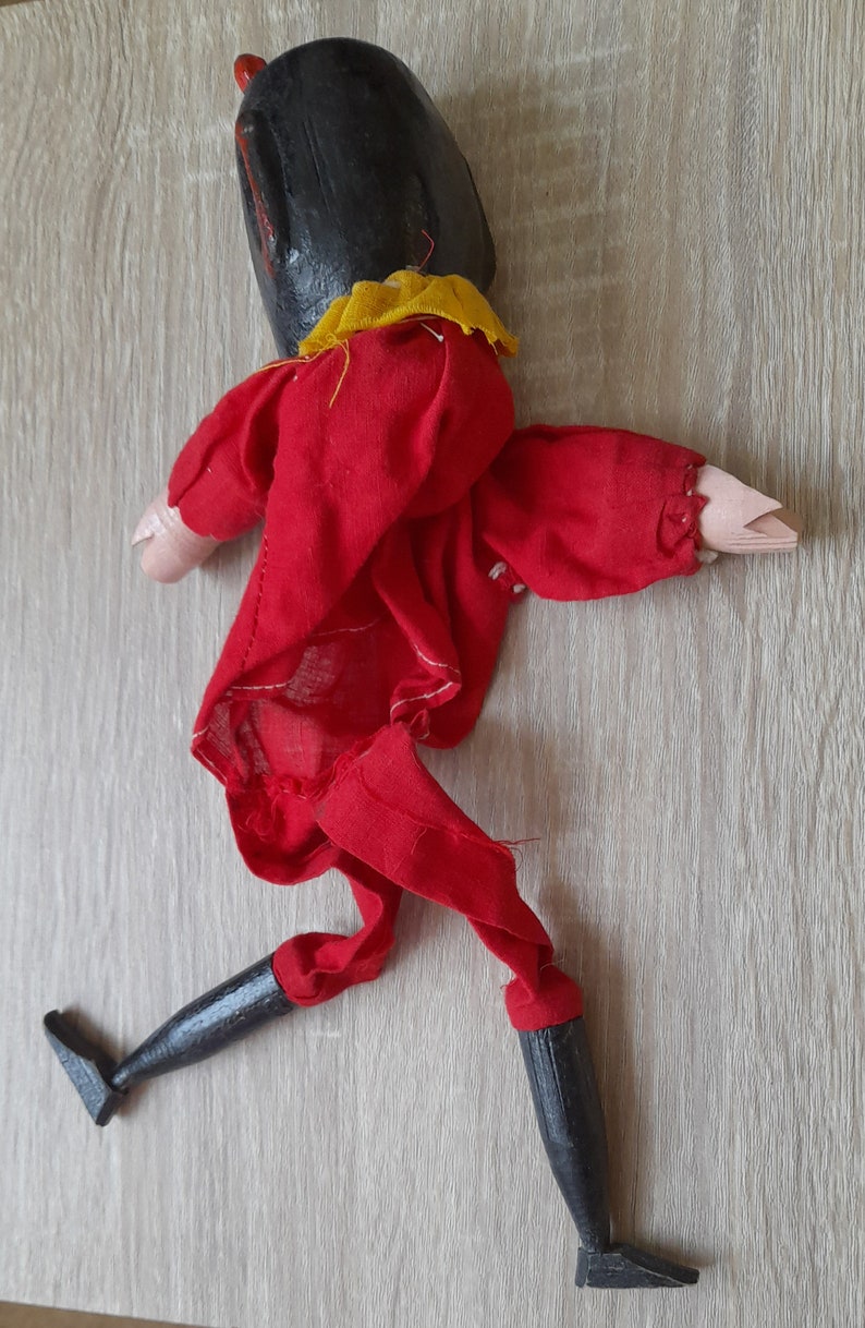 Antique Vintage Wooden Hand Carved Handmade Devil Hand Puppet Marionette Theatre Play - Etsy