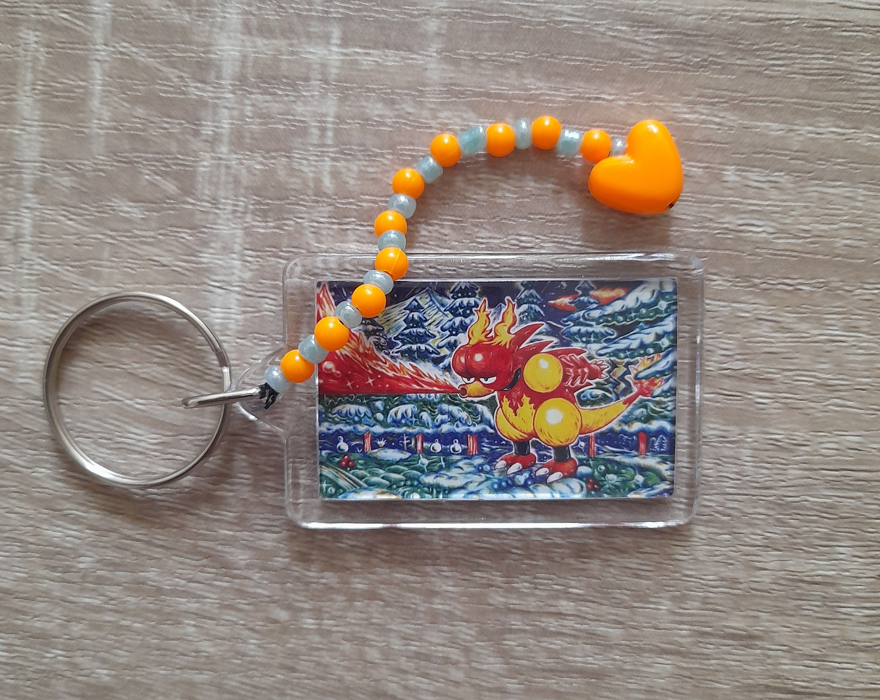 Pokémon Rectangular Keyring Pokemon Keychain Charm OOAK - Etsy UK