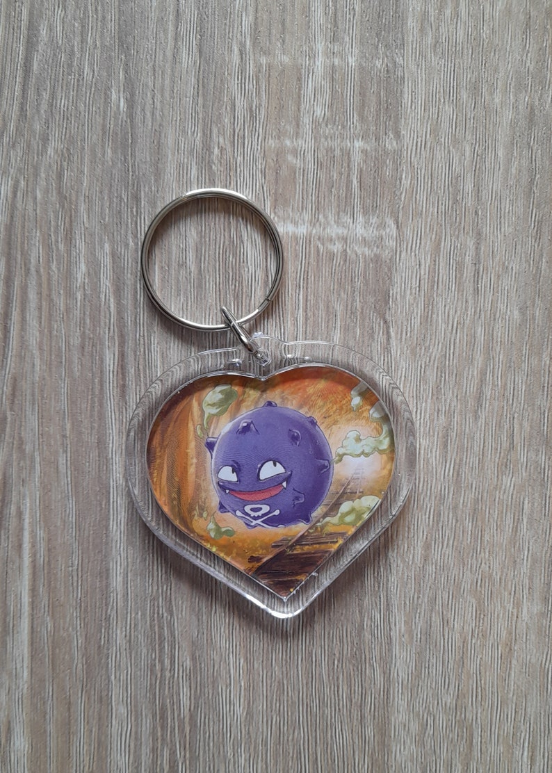Pokémon Heart Keyring Pokemon Keychain Charm OOAK Handmade Fanart ...
