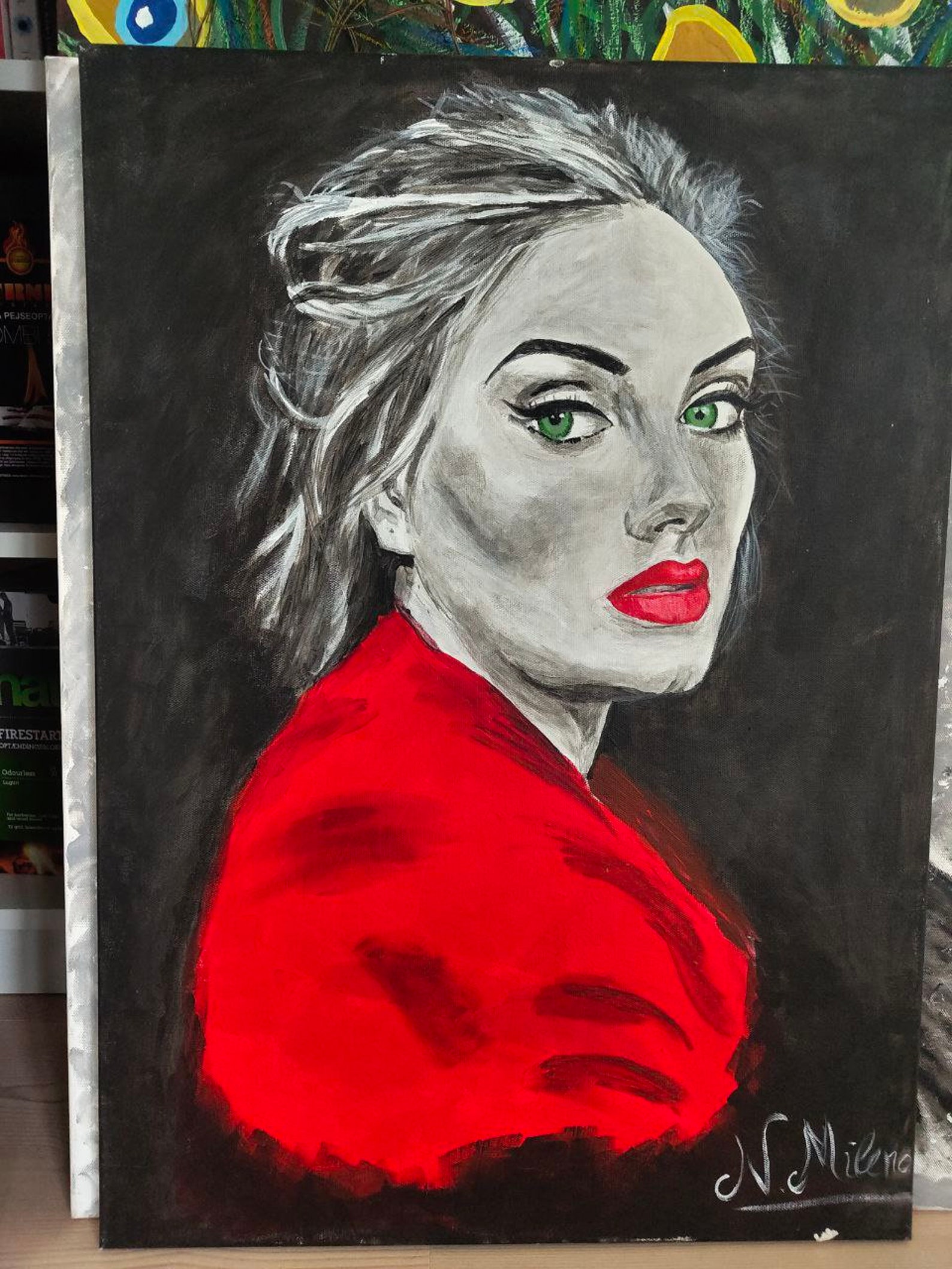 Adele Acrylic on Canvas. - Etsy
