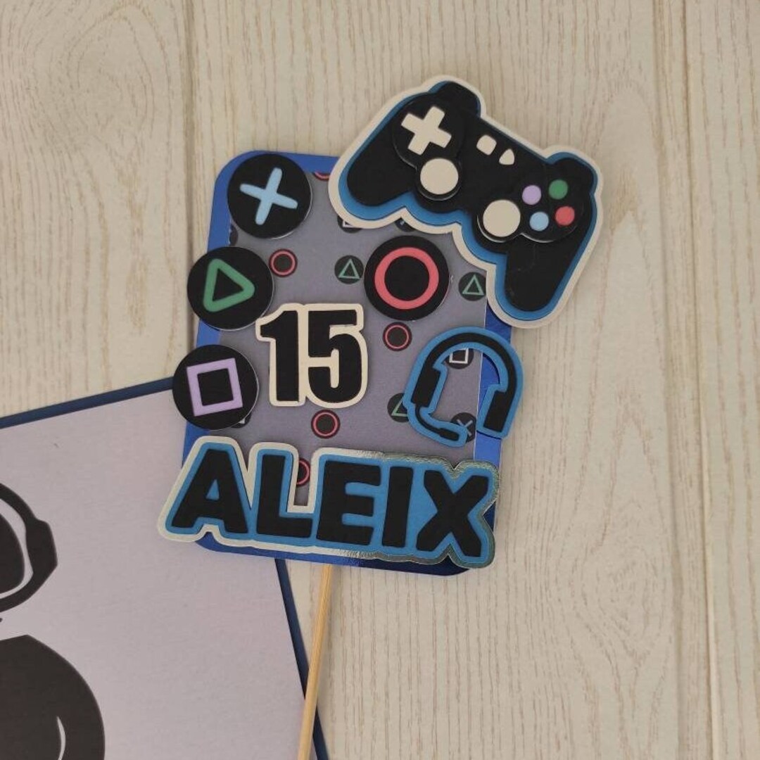 Video Game Cake Topper, Gamer Cake Topper, Video Game Birthday Cake ...