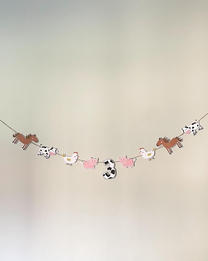Farm Animals Garland, Farm Animals Banner, Farm Animals Party ...
