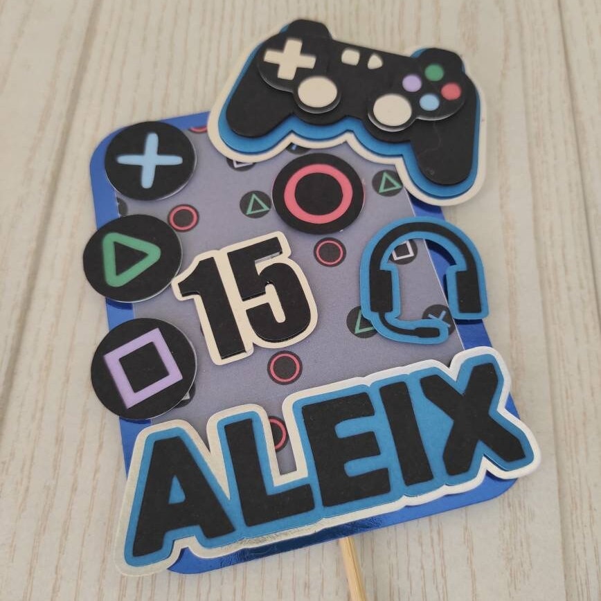 Video Game Cake Topper, Gamer Cake Topper, Video Game Birthday Cake ...