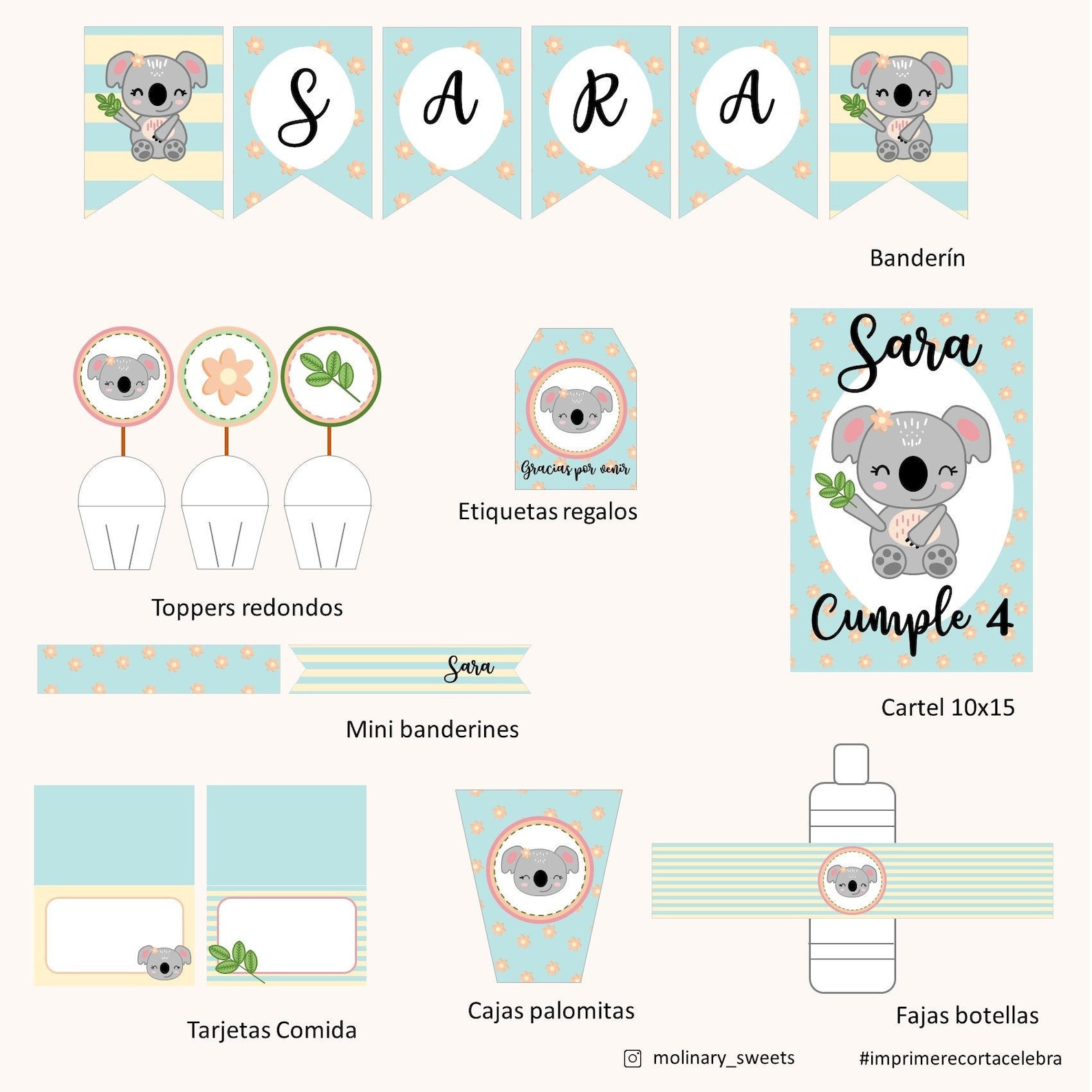 Koala Birthday Decorations, Koala Party Decorations, Koala Party ...