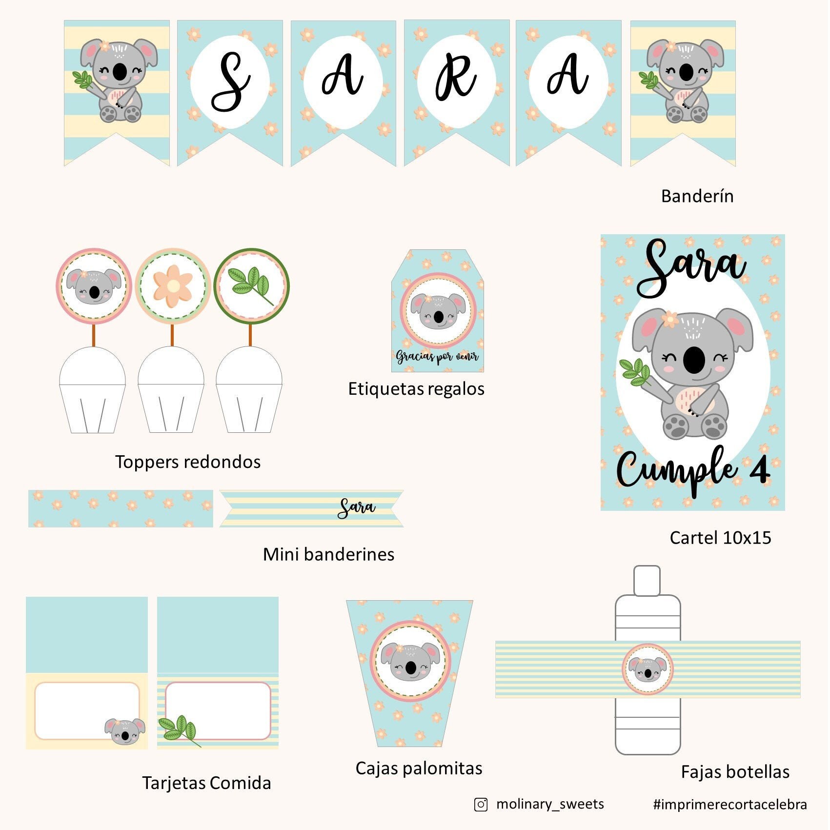 Koala Birthday Decorations, Koala Party Decorations, Koala Party ...