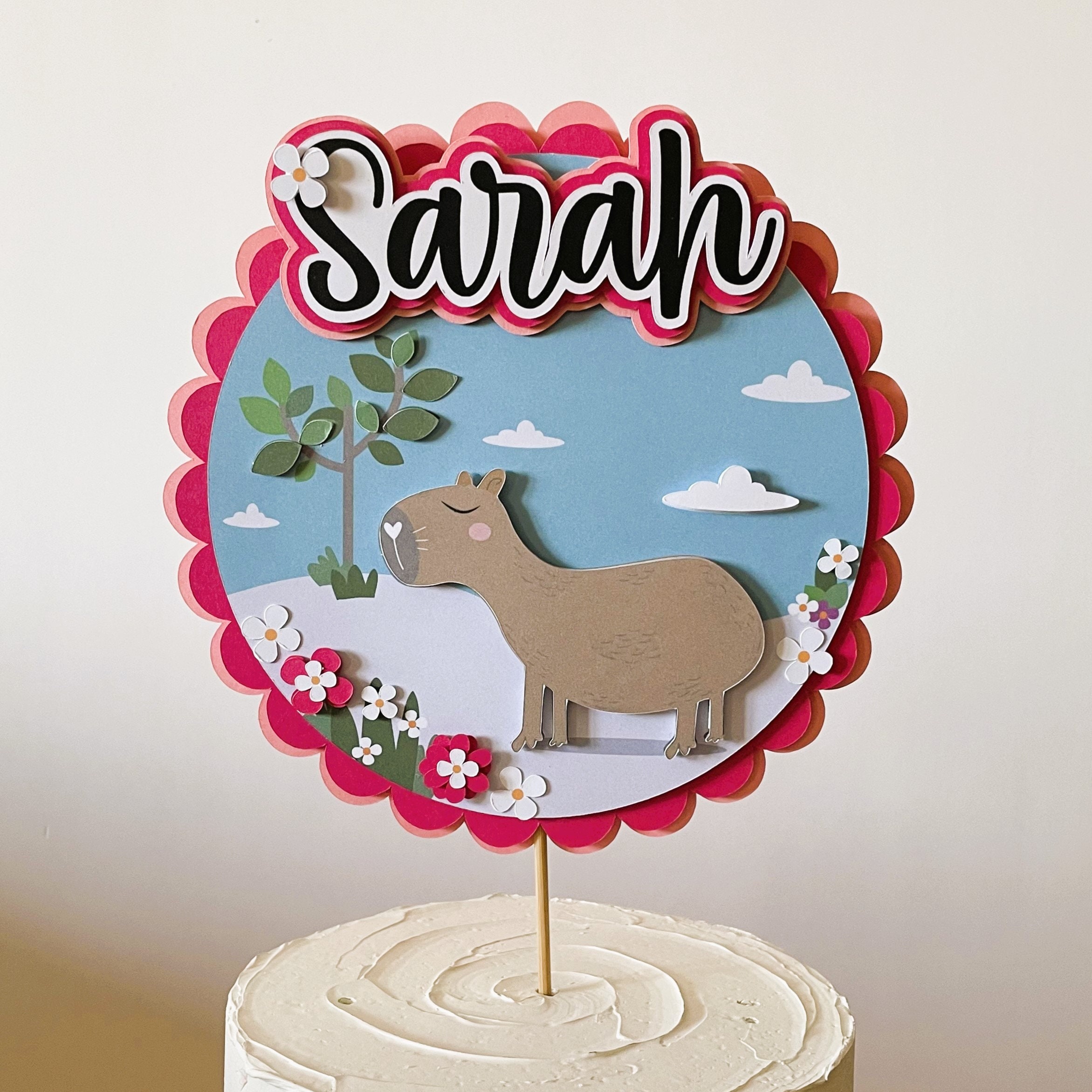 Capybara Cake Topper, Capybara Birhtday Decorations, Capybara Party ...