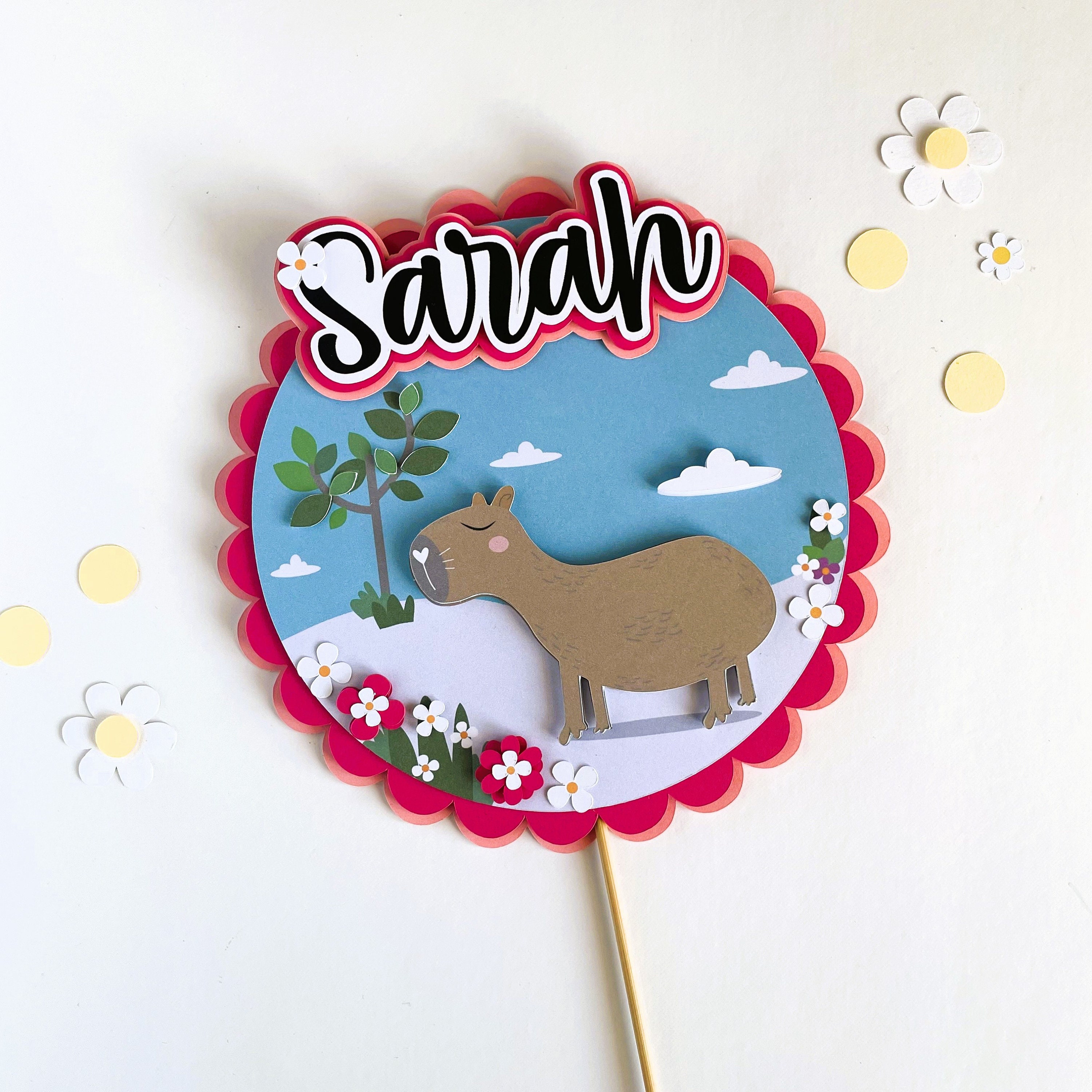 Capybara Cake Topper, Capybara Birhtday Decorations, Capybara Party ...