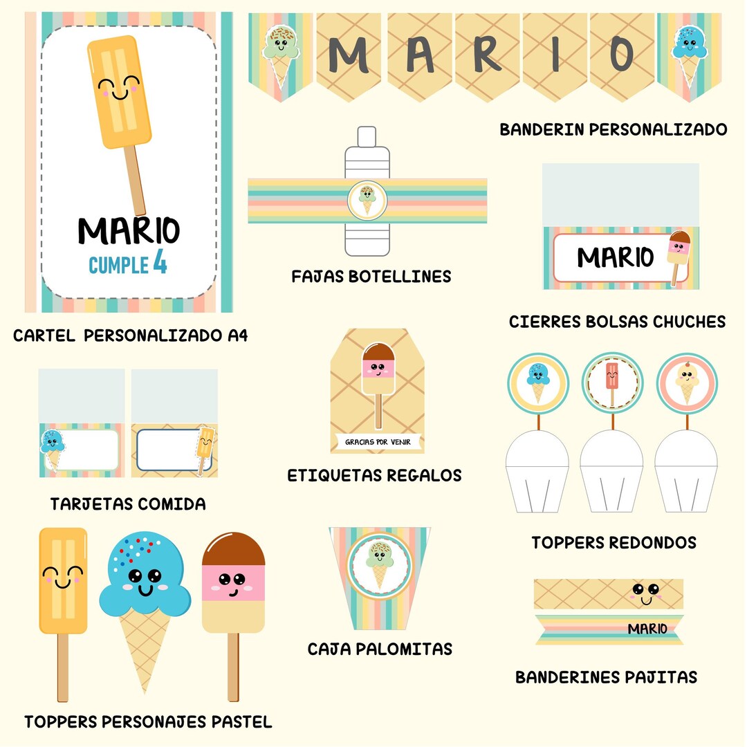 Ice Cream Party Decorations, Ice Cream Birthday Party Decor, Ice Cream ...