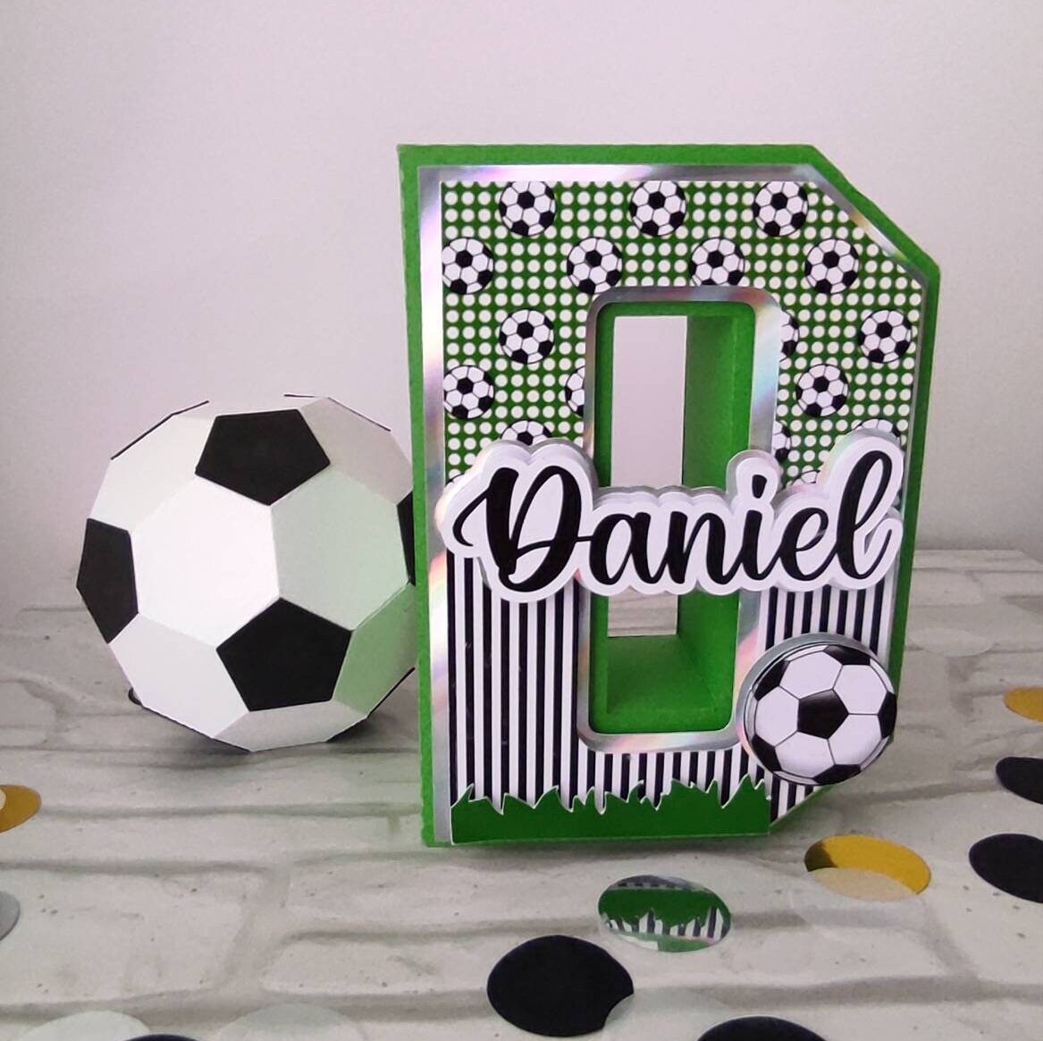 Soccer 3D Letter, Football 3D Letter, Sport Theme Party Decorations ...