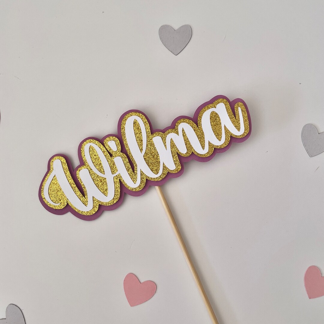 Name Cake Topper Personalized, Custom Name Cake Topper, Name Cake ...