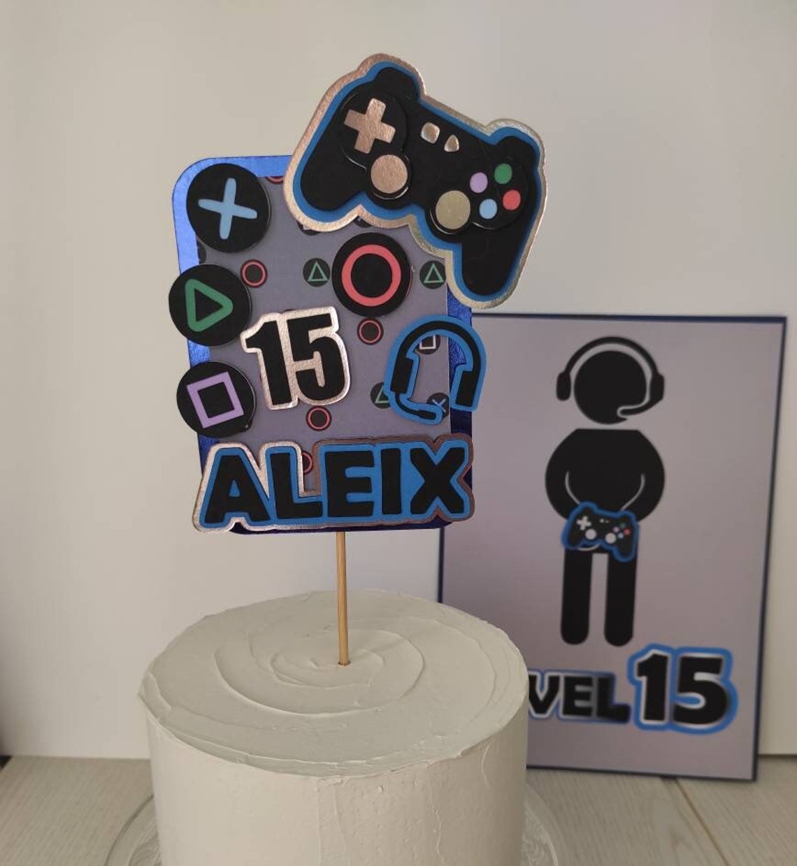 Video Game Cake Topper, Gamer Cake Topper, Video Game Birthday Cake ...