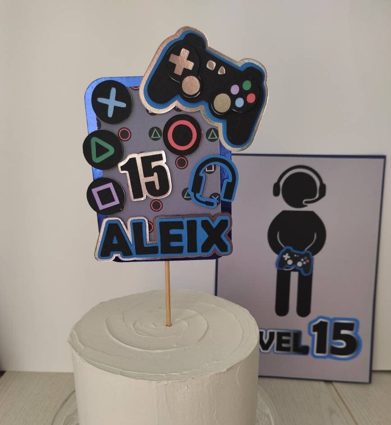 Video Game Cake Topper, Gamer Cake Topper, Video Game Birthday Cake ...