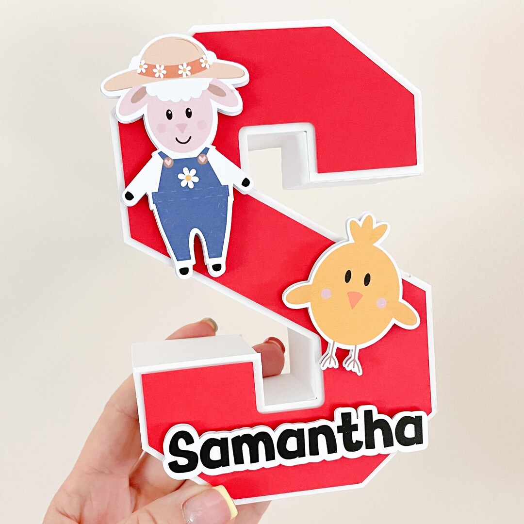 Farm 3D Letter, Farm Party Decorations, Farm Birthday Theme, Farm ...