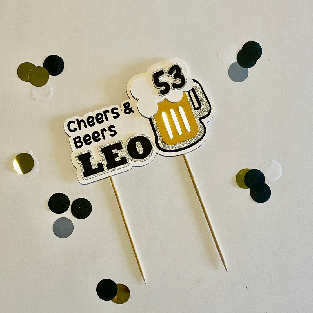 Beer Cake Topper, Beer Birthday Cake Topper, Beer Theme Party ...