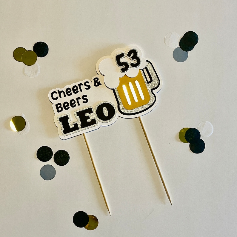Beer Cake Topper, Beer Birthday Cake Topper, Beer Theme Party ...