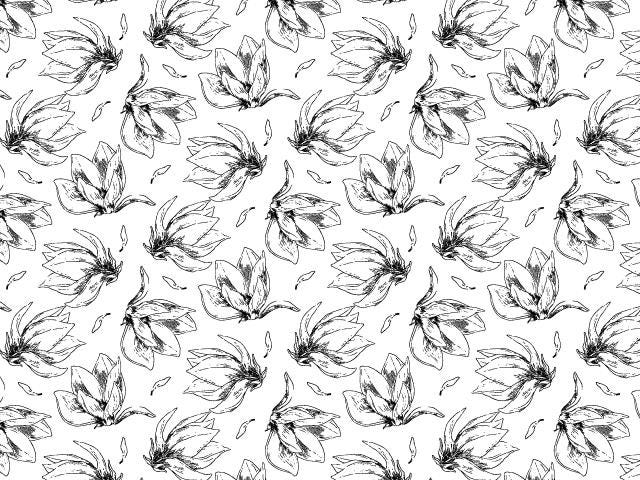 Elegant Floral Pattern | Digital Line Art Pattern - Etsy