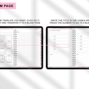 Pink Digital Planner for Ipad, Start Weekly Sunday & Monday, Daily ...