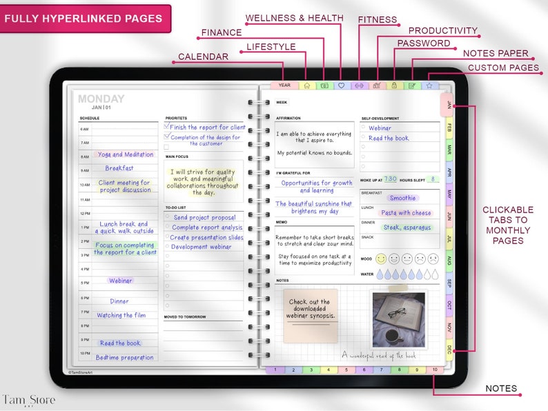 2025 Digital Planner for Ipad, Notability and Goodnotes Compatible ...