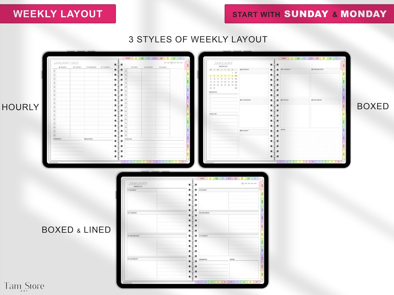 2025 Digital Planner for Ipad, Notability and Goodnotes Compatible ...