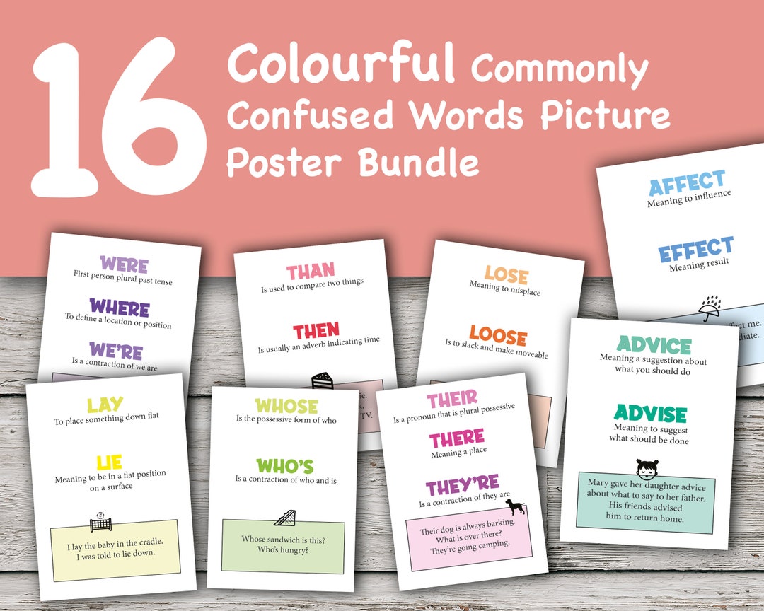 Digital Prints Commonly Confused Words Homophones English Classroom ...