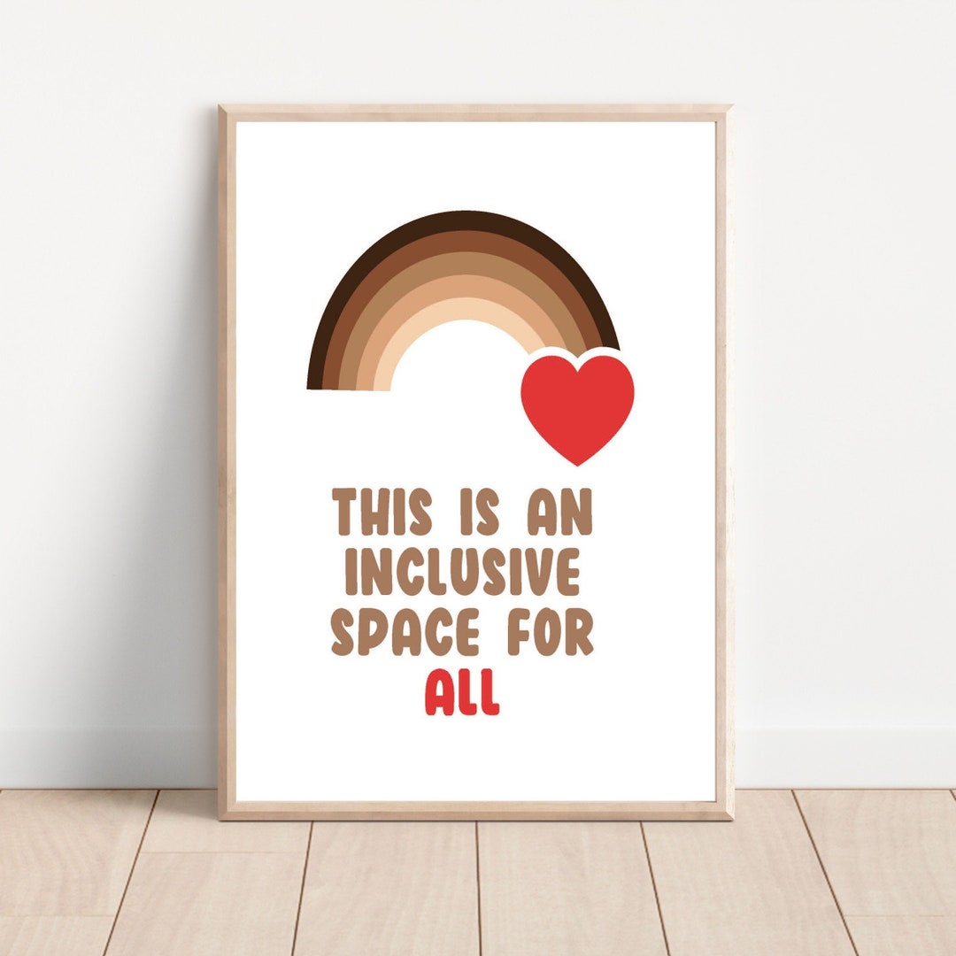 Inclusion Poster | Safe Space Classroom Decor (A4) - Etsy