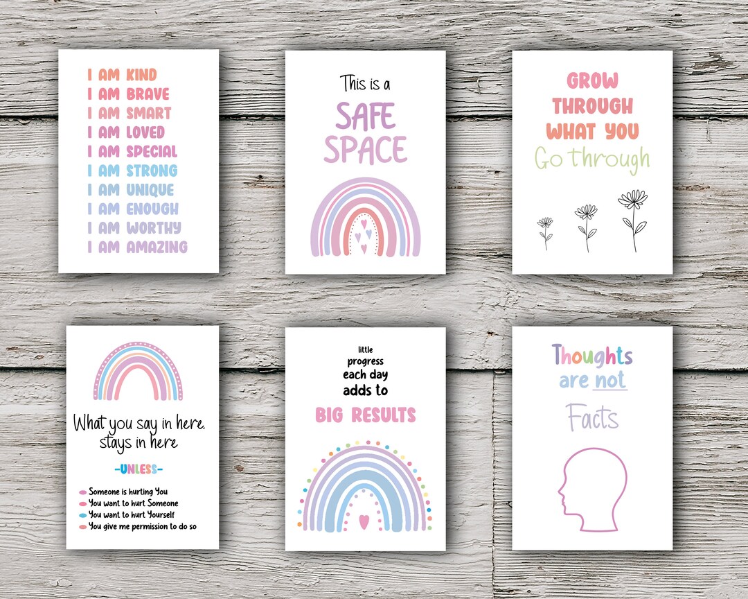 School Counselor Counseling Therapist Office Classroom Decor Posters ...