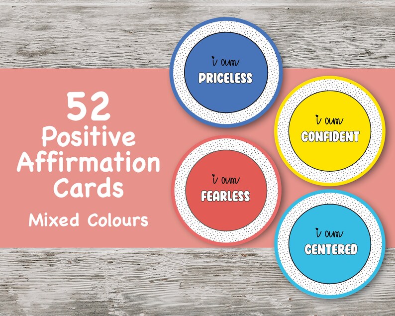 Positive Affirmation Cards: 52 Printable Motivational Quotes (digital ...